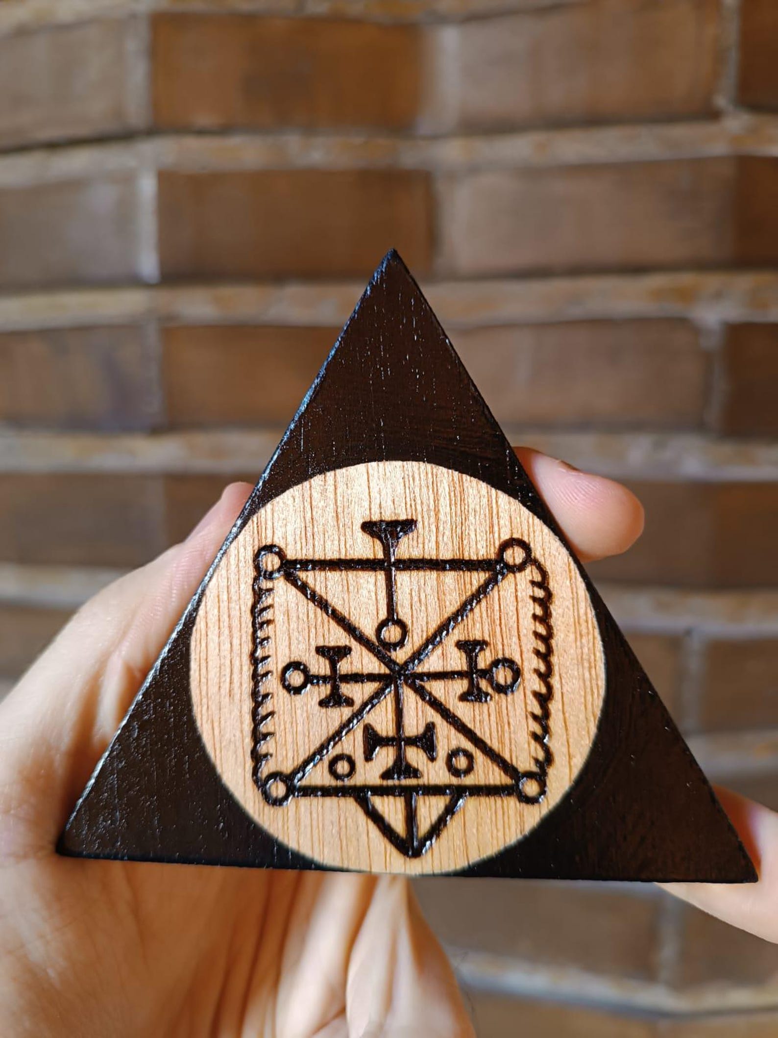 OSE Sigil Goetia, Burned in Plywood, Triangle of Invocation 10cm. - Etsy