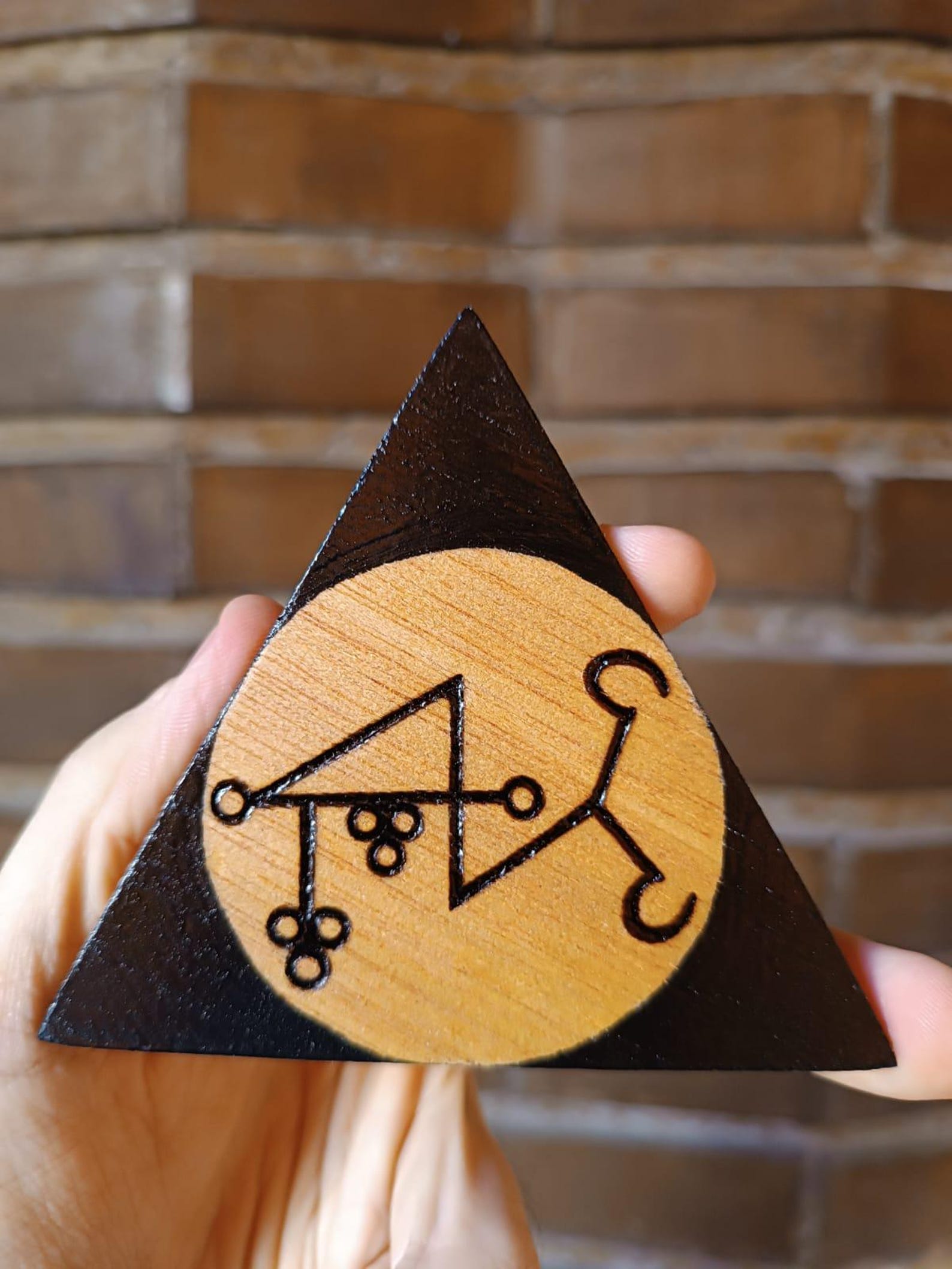 MARAX Sigil Goetia, Burned in Plywood, Triangle of Invocation 10cm. - Etsy