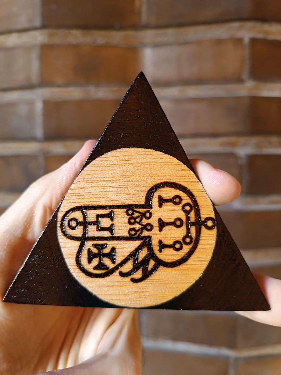 SHAX Sigil Goetia, Burned in Plywood, Triangle of Invocation 10cm. - Etsy