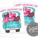 Valentine Favor Tags Editable Valentine Truck Party Tags - Etsy