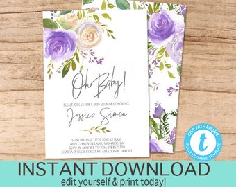 Lavender baby shower | Etsy