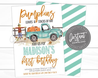 Fall Festival Invitation Fall Fest Flyer Pumpkin Truck | Etsy