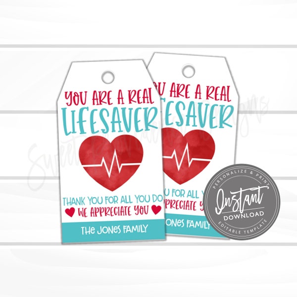 Lifesaver Thank You - Etsy