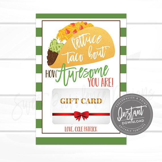 EDITABLE Fiesta Gift Card Holder, Nurse Gift, Staff Nacho Average Gift ...