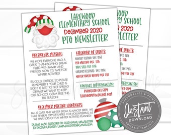 EDITABLE School Pto Pta Valentine Newsletter February - Etsy