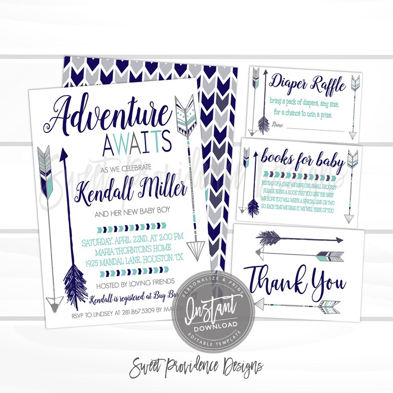 Adventure Shower Invitation Adventure Awaits Baby Boy Invite - Etsy