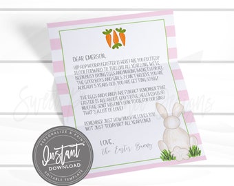 Editable Letter From the Easter Bunny Personalized Easter - Etsy