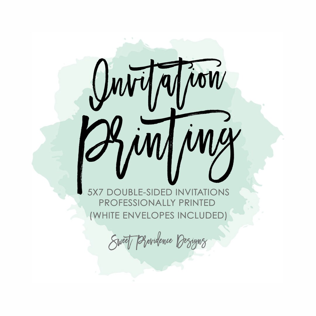 Printed Invitations (5x7) With Envelopes! - Etsy