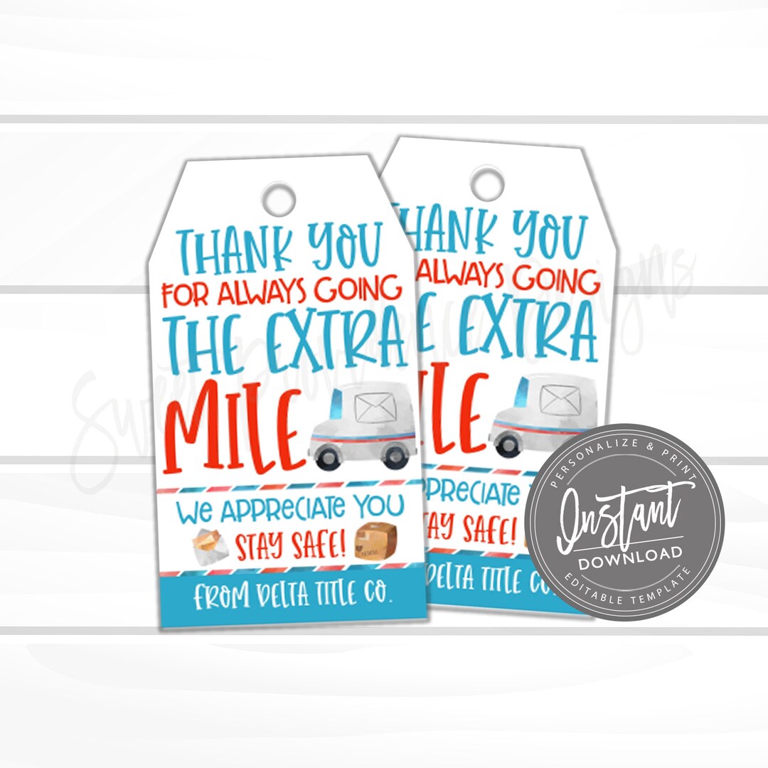 Delivery Driver Appreciation Gift Tag, Thank You Gift Frontlines Worker ...