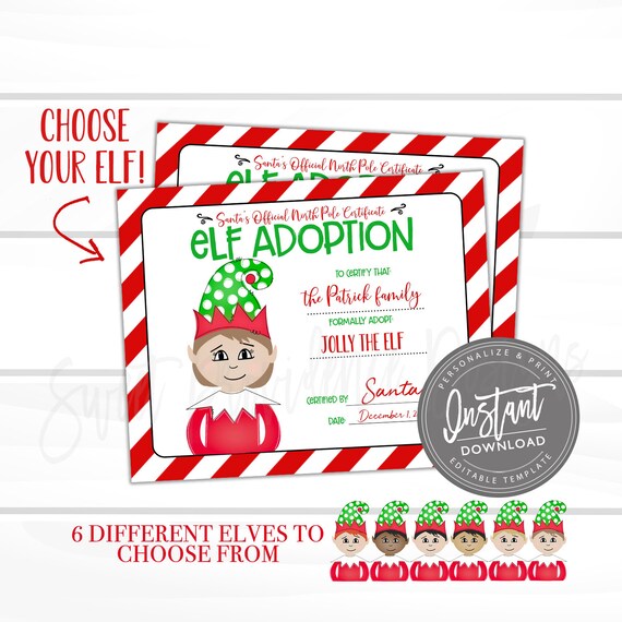 Editable Elf Adoption Letter, Editable Elf Adoption Note, 2021 Letter ...