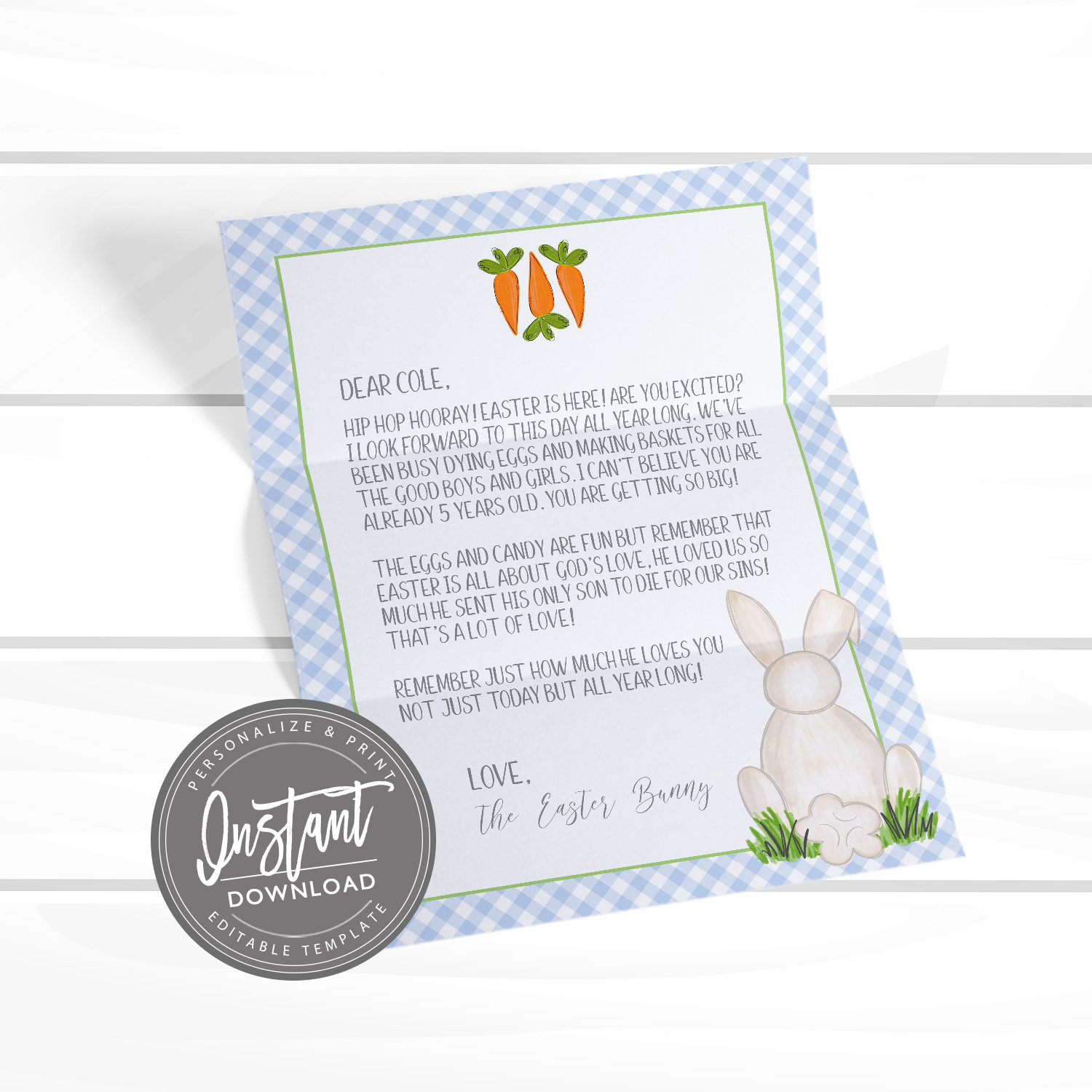 Easter Bunny Letters To Print