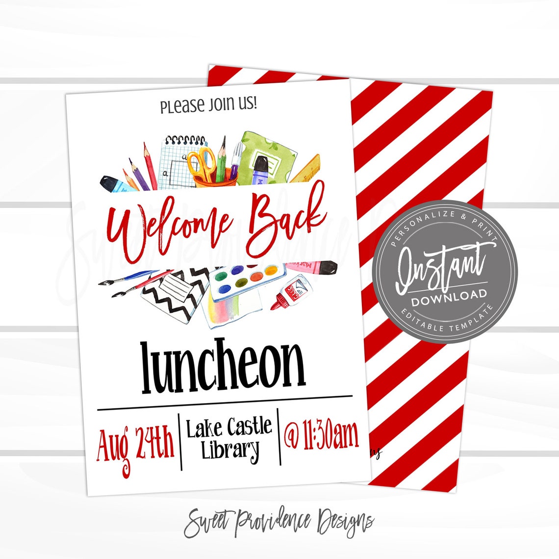 Back to School Luncheon Invitation Welcome Back Teacher - Etsy