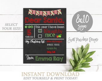 Dear Santa Wish List Printable - Etsy