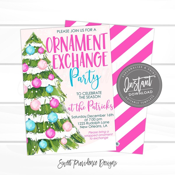 Ornament Invitation - Etsy