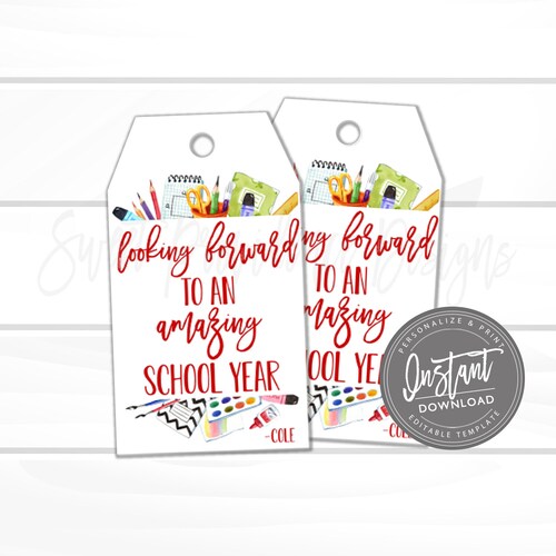 Back to School Teacher Printable Gift Tag Happy to Bee in - Etsy