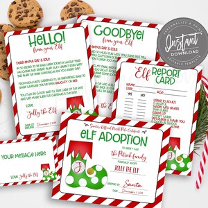 EDITABLE Elf Report Card, Notes From the Elf, Elf Letter, Santa Letter ...