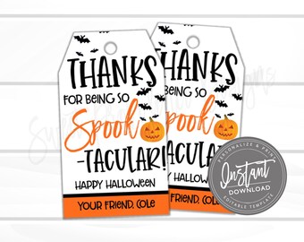 EDITABLE Eyeball Happy Halloween Favor Gift Tags Monster Eye - Etsy