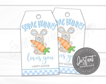 Easter Gift Tags, No Bunny Loves You Like Jesus, Religious Kids Easter ...