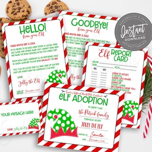 EDITABLE Elf Activity Cards, ELF Notes, 24 Printable Custom Cards ...