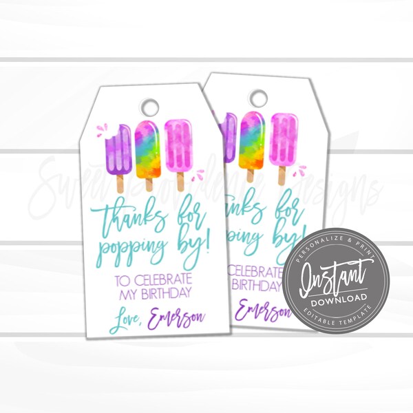 Popsicle Gift Tag - Etsy
