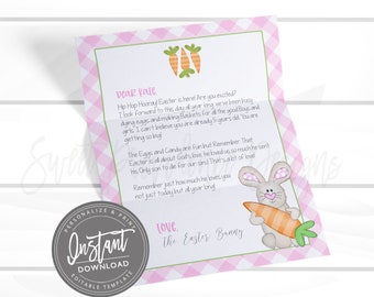 Editable Letter From the Easter Bunny Personalized Easter - Etsy