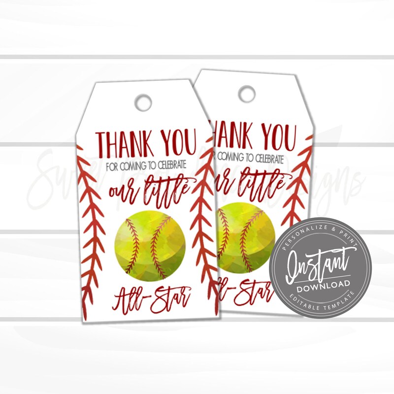 Softball Party Favor - Etsy