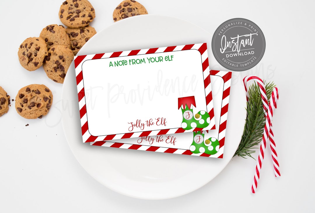 EDITABLE Elf Stationery, Printable Elf Letters, Notes From the Elf, Elf ...