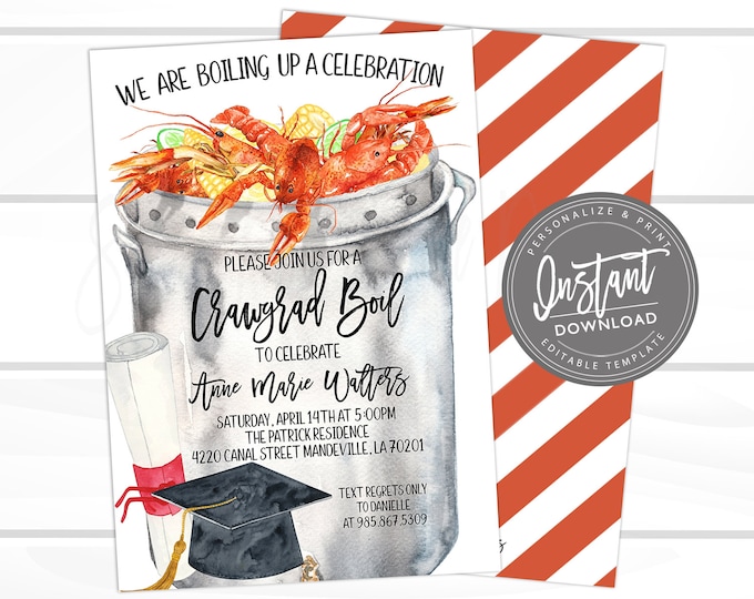 Two Da Bayou Birthday Invitation, Editable Kids Party, Cajun Birthday ...