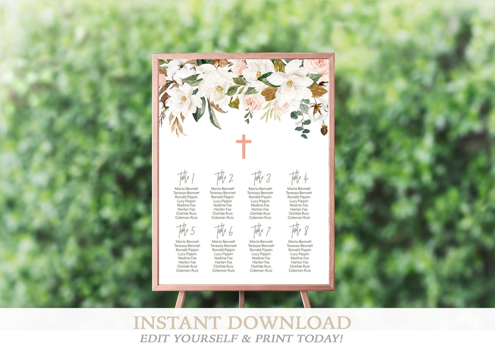 Editable Seating Chart DIY Printable Seating Plan Cotton - Etsy