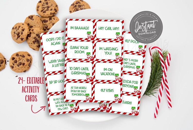 EDITABLE Elf Stationery Printable Elf Letters Notes From the - Etsy