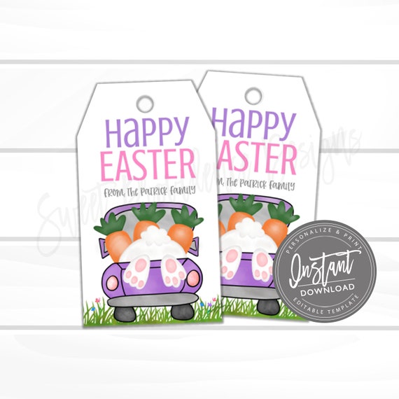 Easter Gift Tags, Bunny Bait, Editable Easter Party Tags, Bunny bait ...
