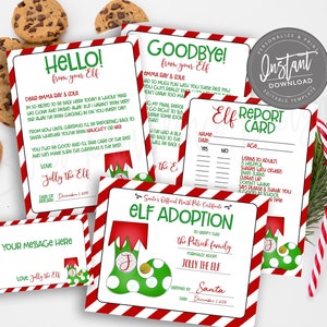 EDITABLE Elf Note Cards, Printable Elf Letters, Notes From the Elf, Elf ...