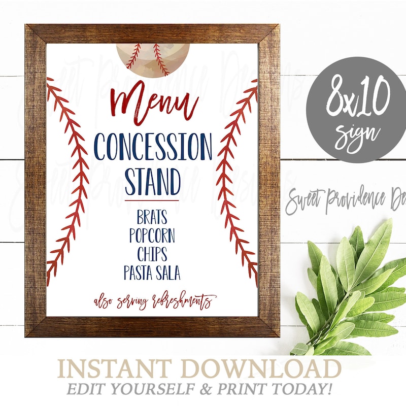Concession Stand Sign - Etsy