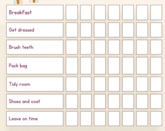 Editable Daily Routine Chart for Kids | Printable Morning & Evening ...
