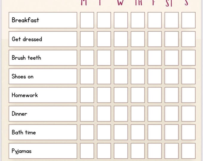 Editable Daily Routine Chart for Kids | Printable Morning & Evening ...