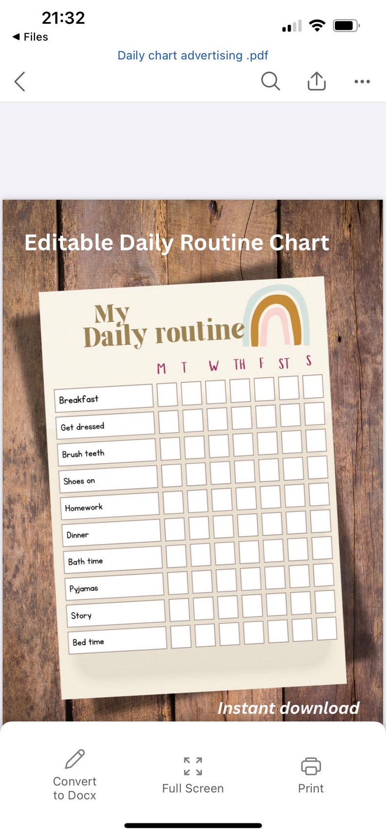Editable Daily Routine Chart for Kids | Printable Morning & Evening ...