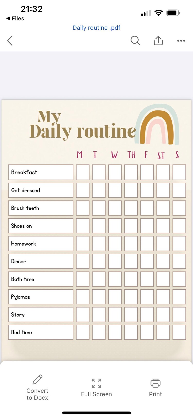 Editable Daily Routine Chart for Kids | Printable Morning & Evening ...