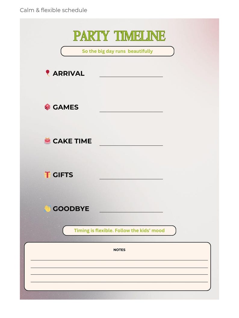 Printable Kids Birthday Party Planner | Pastel Birthday Organizer for ...