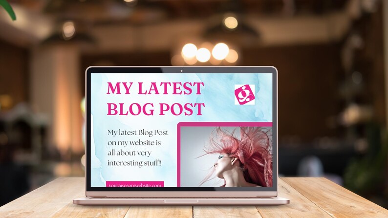 Animated Facebook Post Template Canva | Social Media Blog Promotion ...