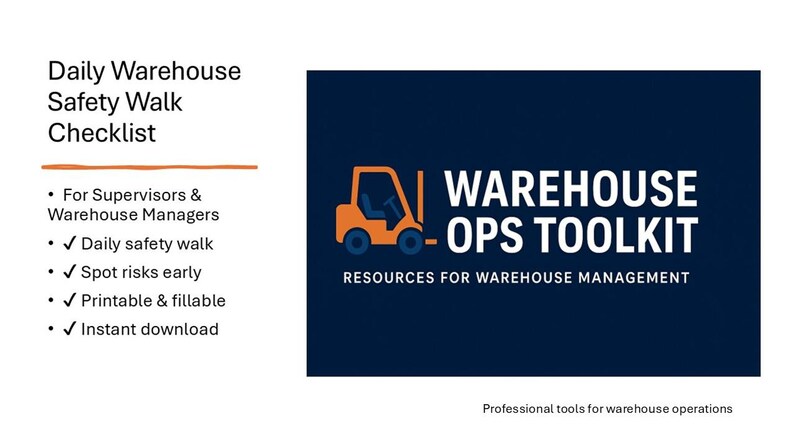 Daily Warehouse Safety Walk Checklist | Supervisor & Manager Safety ...