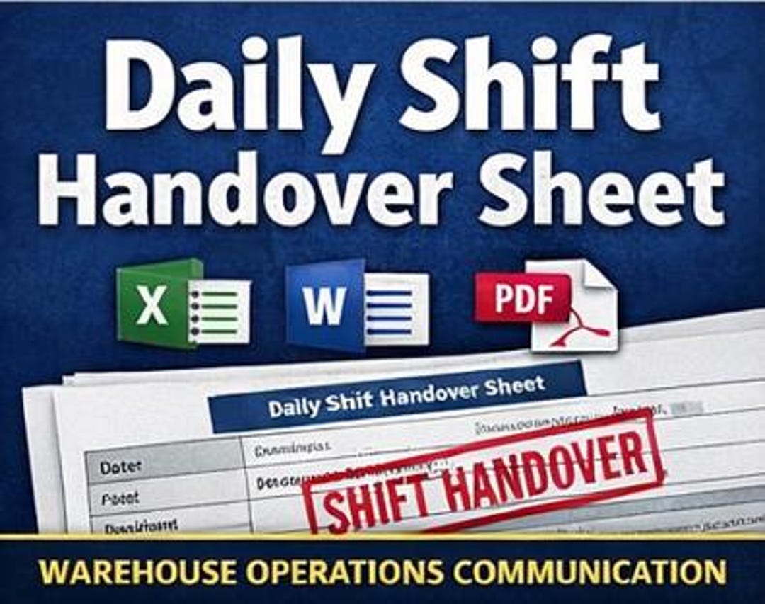 Daily Shift Handover Sheet for Warehouse Supervisors - Etsy Australia