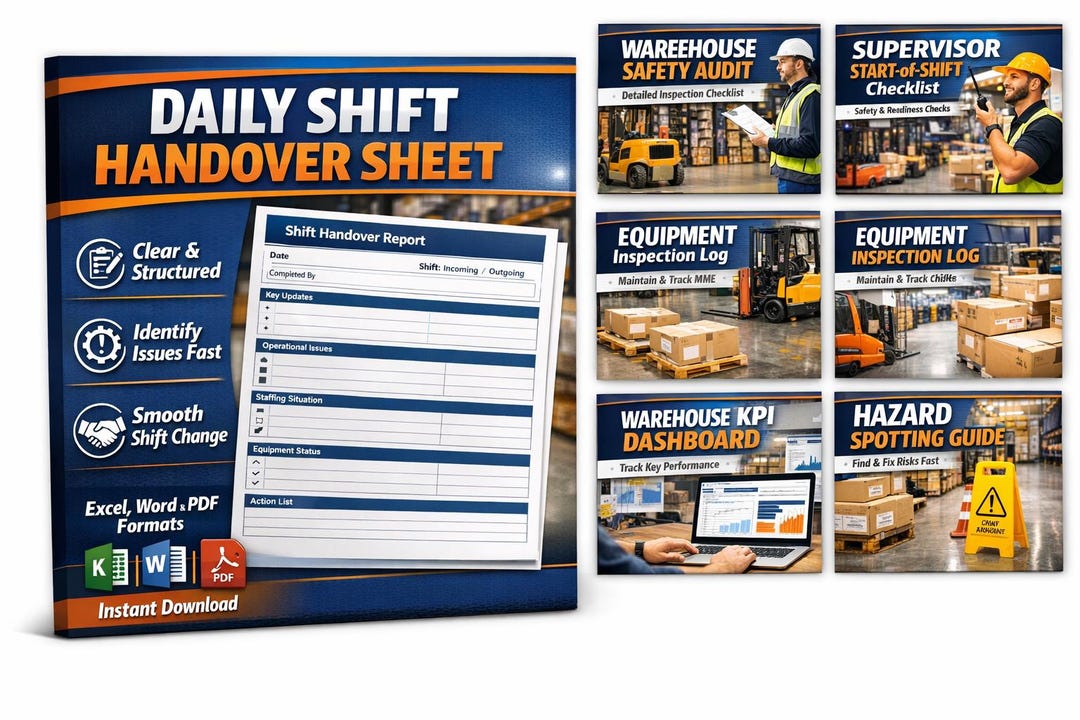 Supervisor Start-of-shift Checklist | Warehouse Daily Operations ...