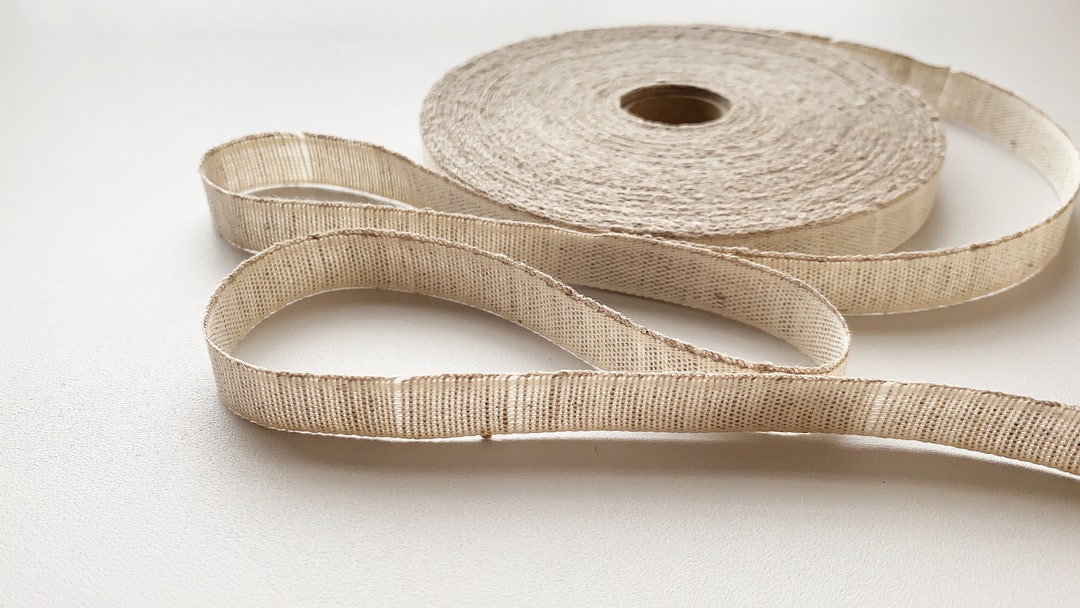 Japanese Cotton Linen Tape, Natural Cotton Linen Ribbon, 10mm Wide ...