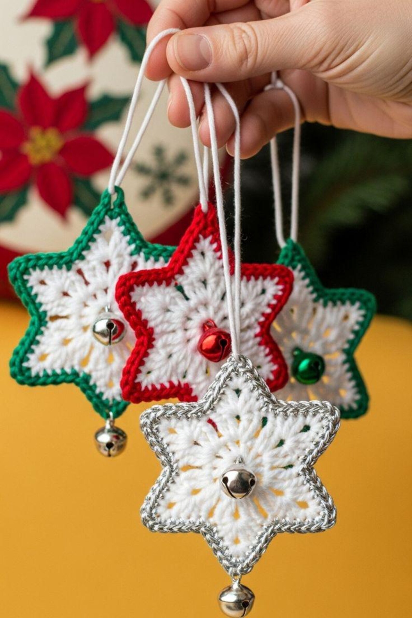 Crochet Star Ornament Pattern | Beginner Christmas Tree Decoration (PDF ...
