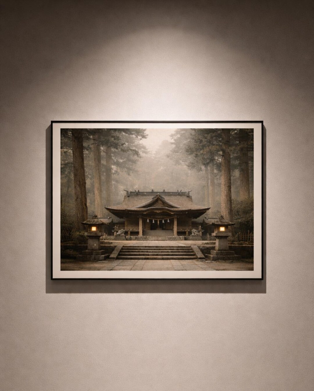 Japanese Temple Art Print, Zen Spiritual Japandi Decor (digital ...