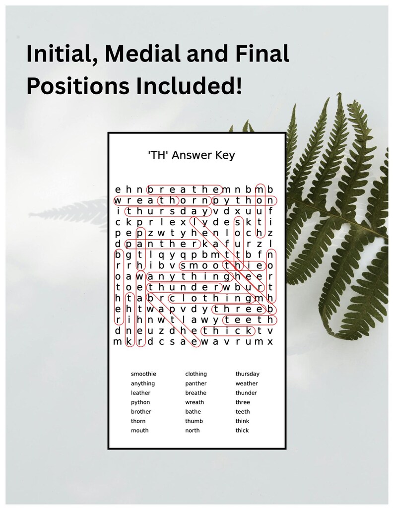 Articulation Speech Therapy Printable, Word Search, Speech Sound, SLP ...