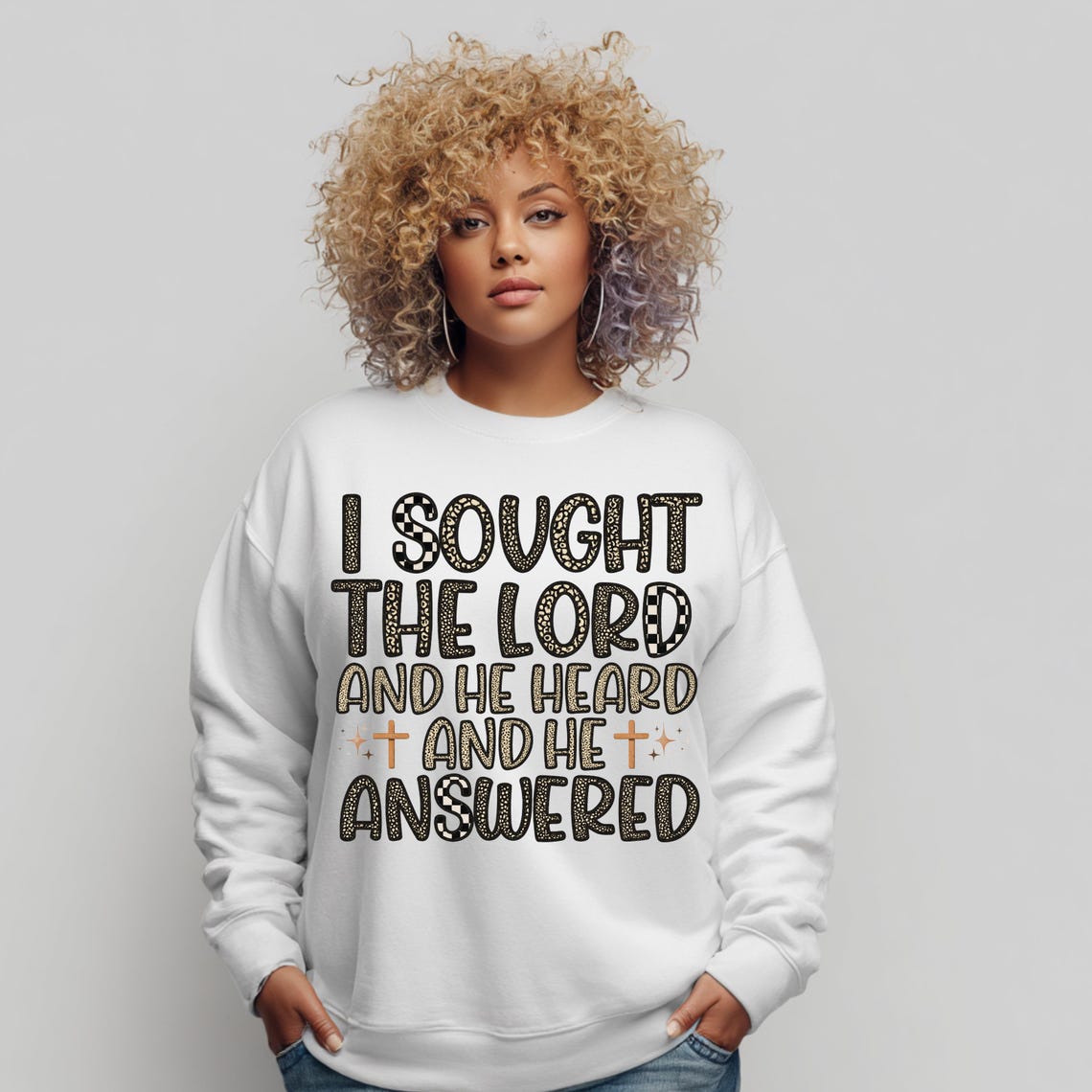 I Sought the Lord PNG | Christian Leopard Print Graphic (digital ...