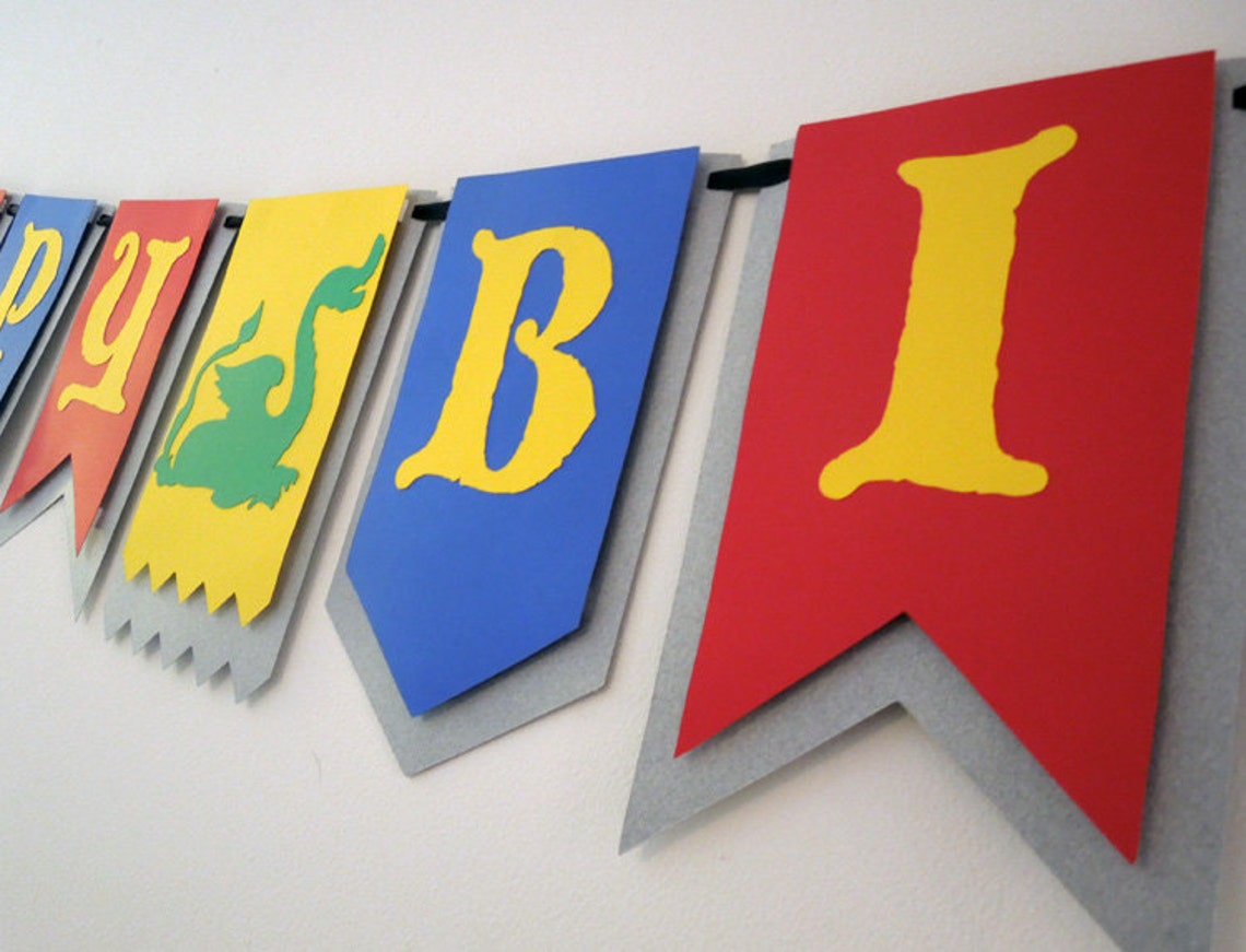 Medieval Knight Birthday Banner | Etsy