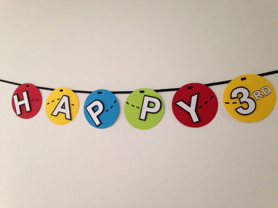 Bouncy Ball Birthday Banner - Etsy