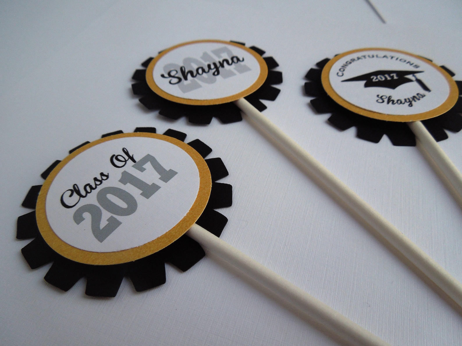 Graduation Cupcake Toppers, Personalized Set of 12 - Etsy